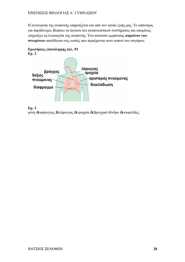 Βιολογία Α Γυμνασίου Ερωτήσεις-Απαντήσεις-Ασκήσεις με Λύσεις του ...
