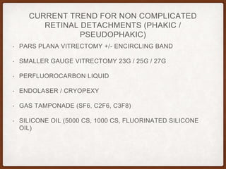 APAO 2017 - Retinal detachment lecture - Pars Plana vitrectomy | PPTX