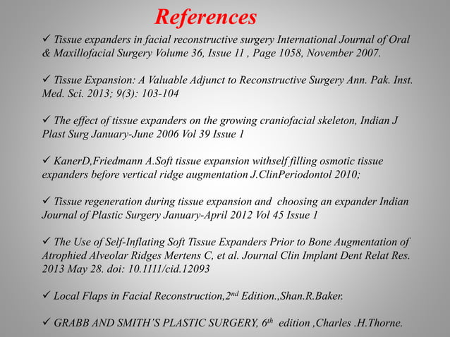 Tissue Expanders in OMFS | PPTX