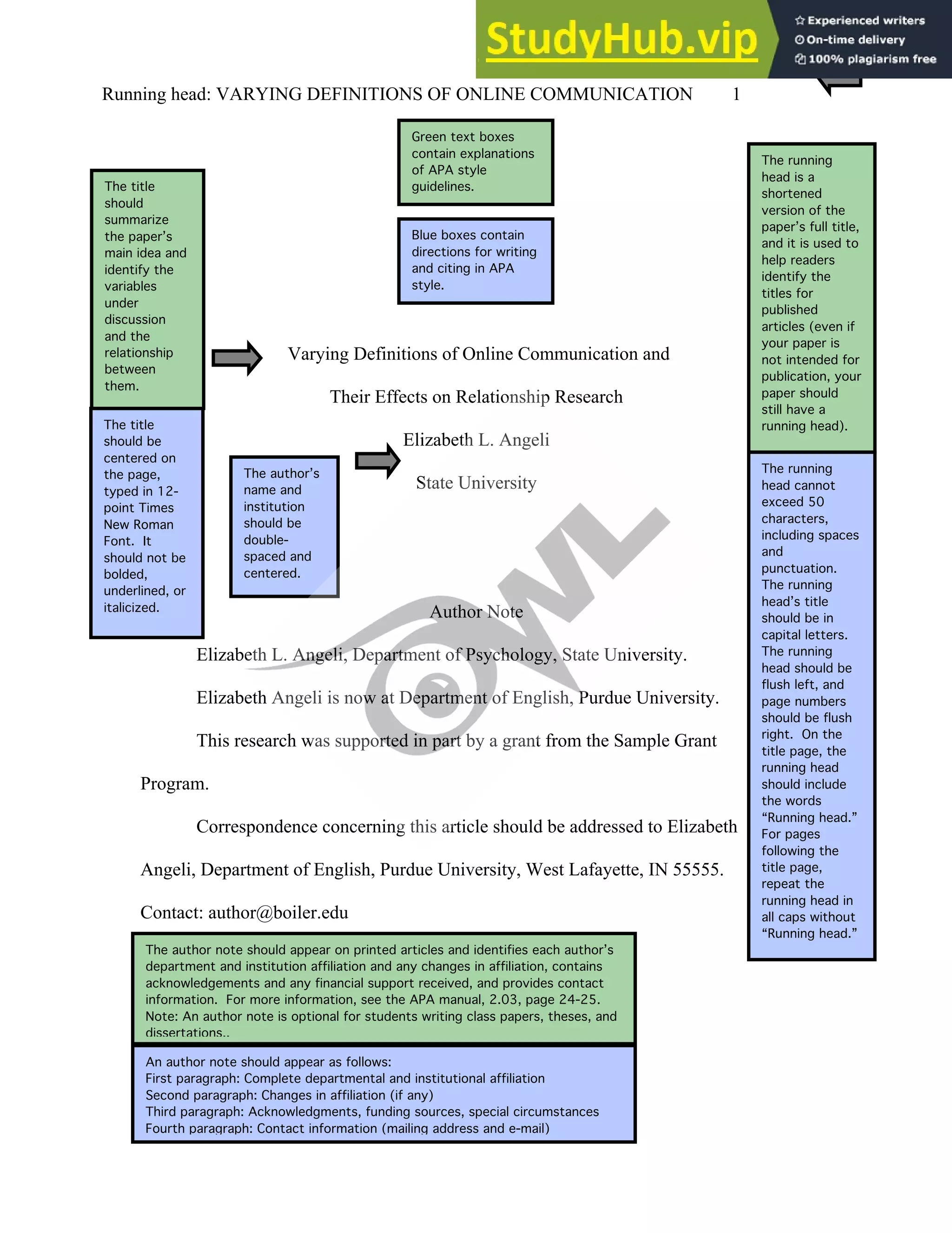 APA Paper Example | PDF | Email | Internet