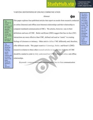 APA Paper Example | PDF | Email | Internet