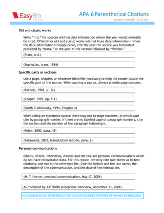 Apa parenthetical citations 6th ed v2 | PDF