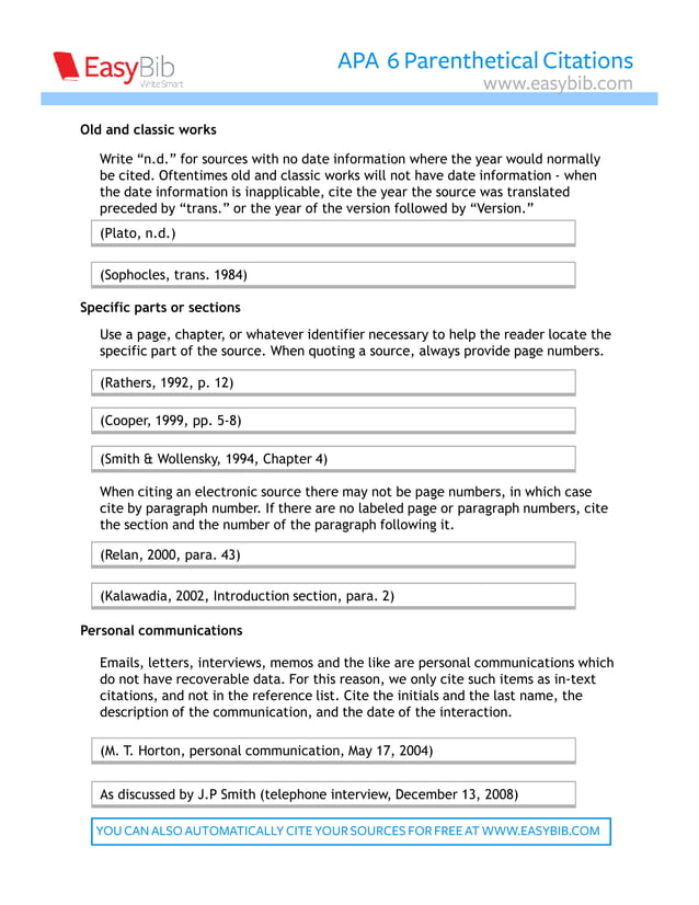 Apa parenthetical citations 6th ed v2 | PDF