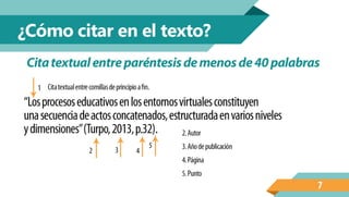 Introducción al Estilo APA 7ma. edición | PDF