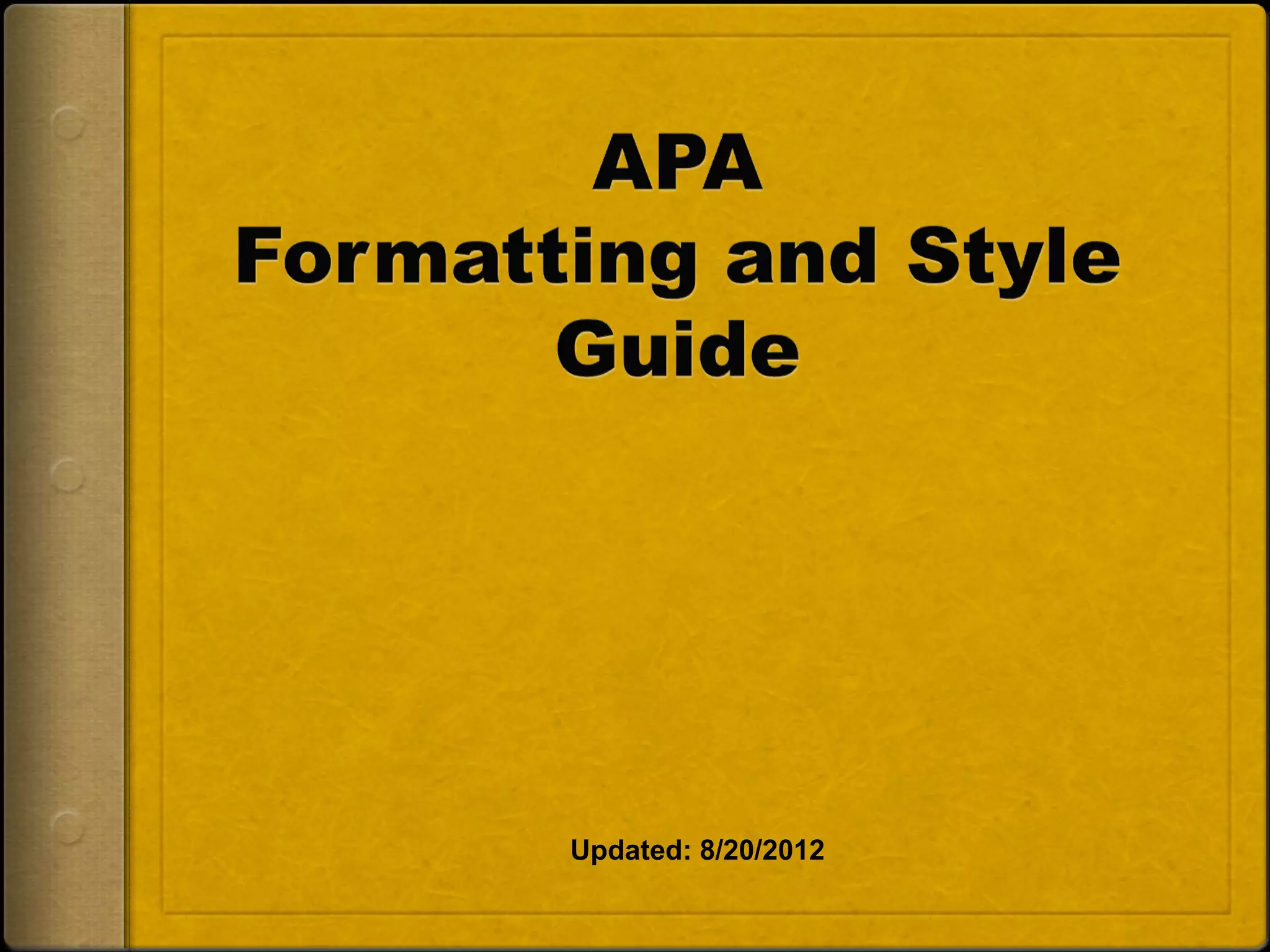 APA powerpoint | PPT