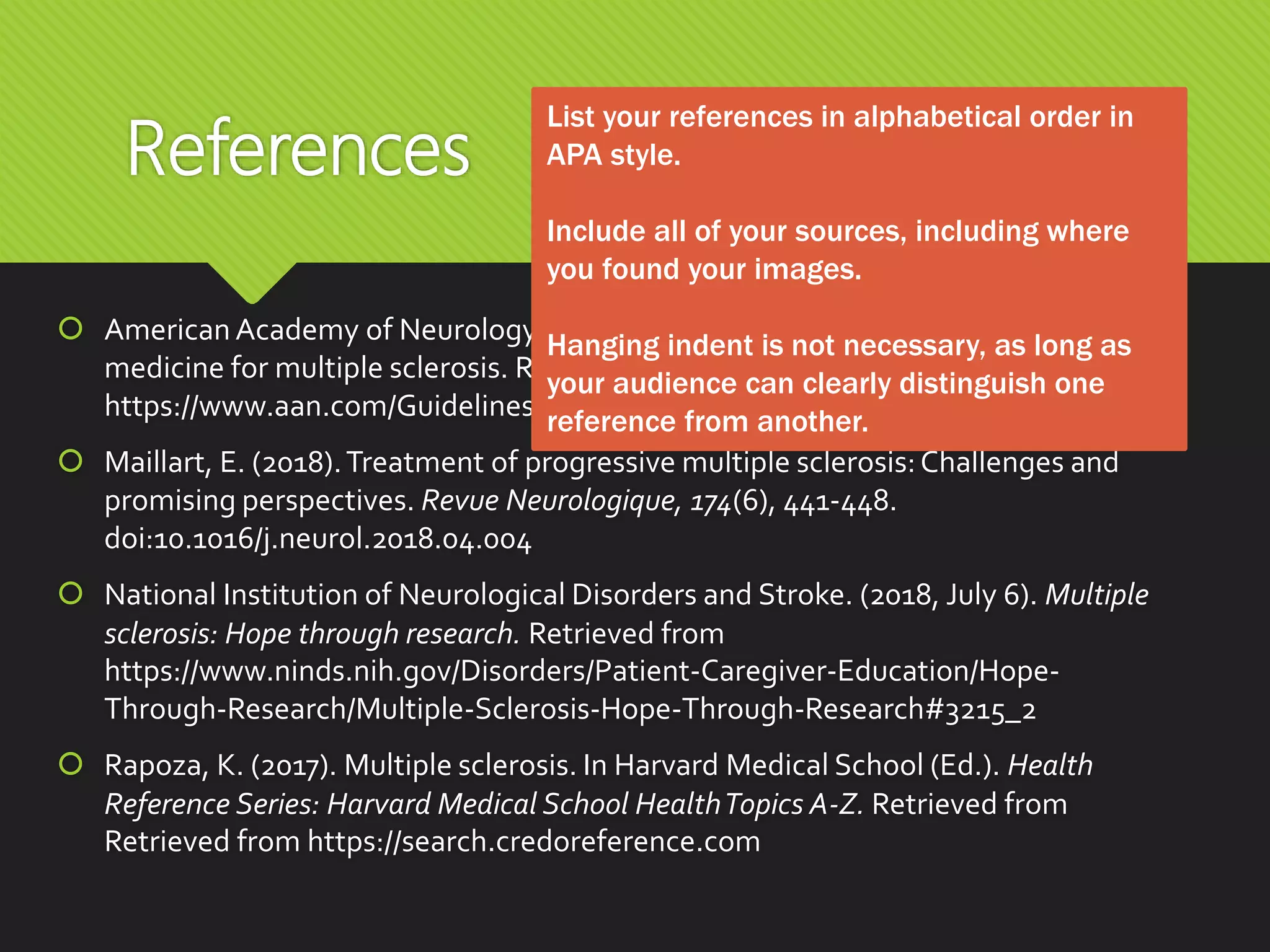 Citing Sources in APA Style in a Presentation | PPTX