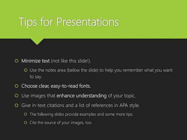 Citing Sources in APA Style in a Presentation | PPT