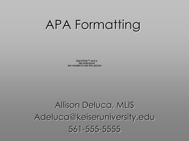 APA presentation | PPT