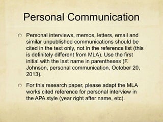 Apa presentation | PPTX | Homework and Study | Education