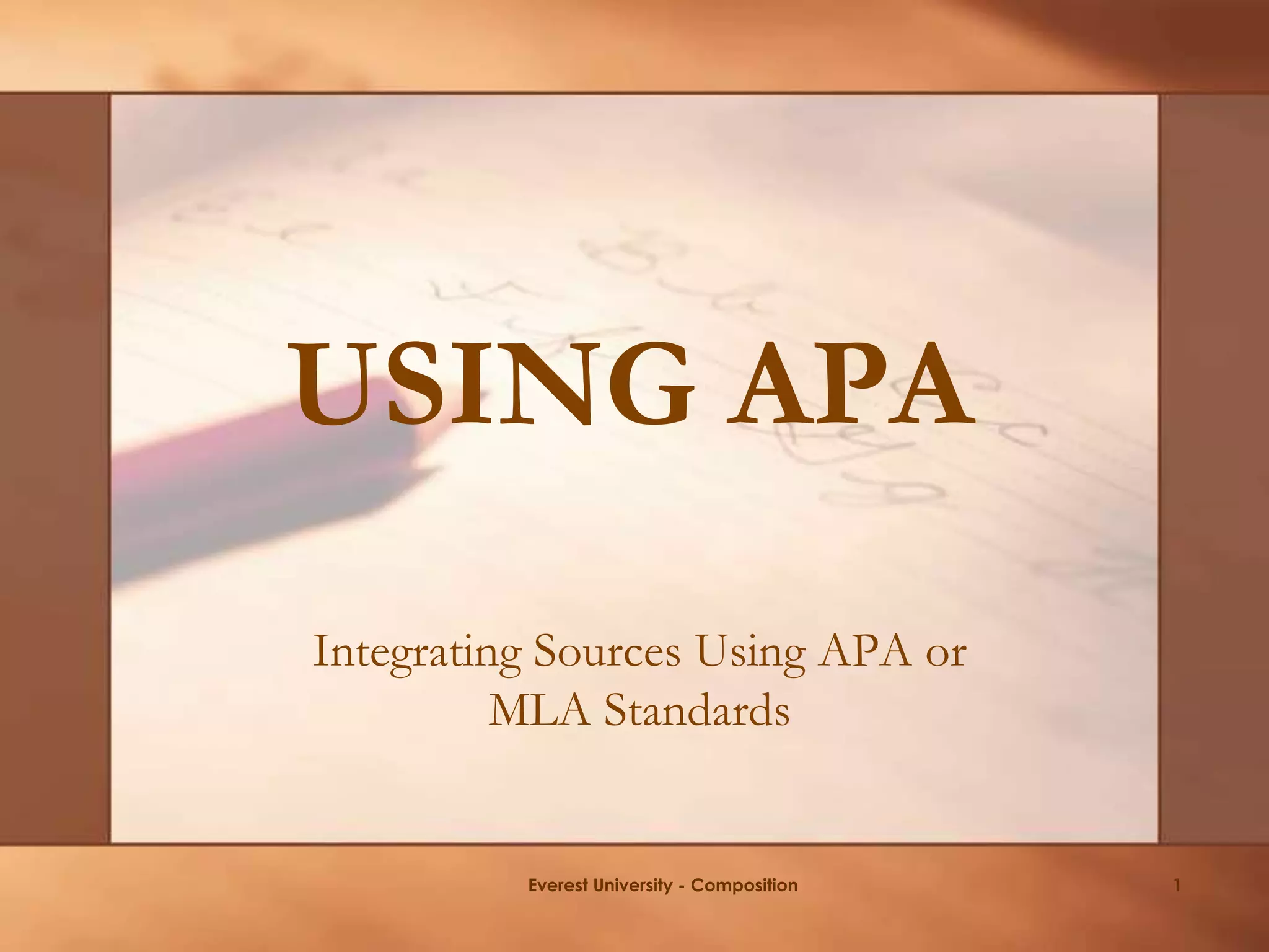 APA Presentations | PPT