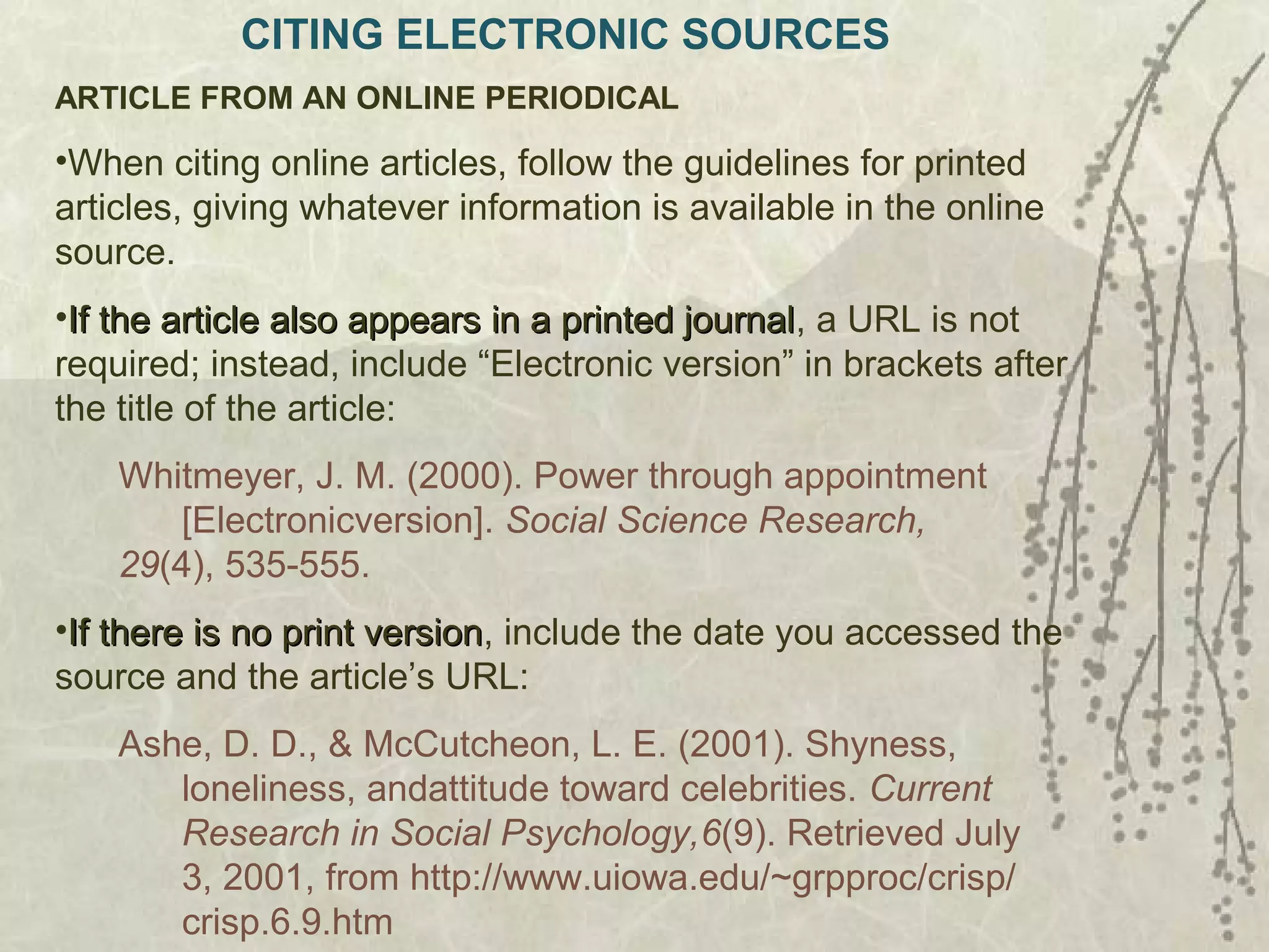 Introduction to APA Style | PPT