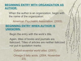 Introduction to APA Style | PPT