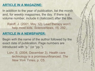 Introduction to APA Style | PPT