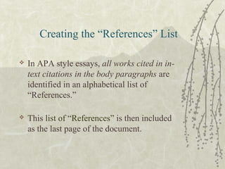 Introduction to APA Style | PPT