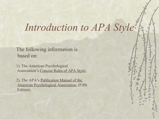 Apa Introduction