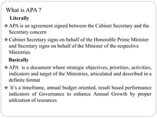 APA Presentation PPT File 2021-22 (Annual Performance Agreement) | PPT