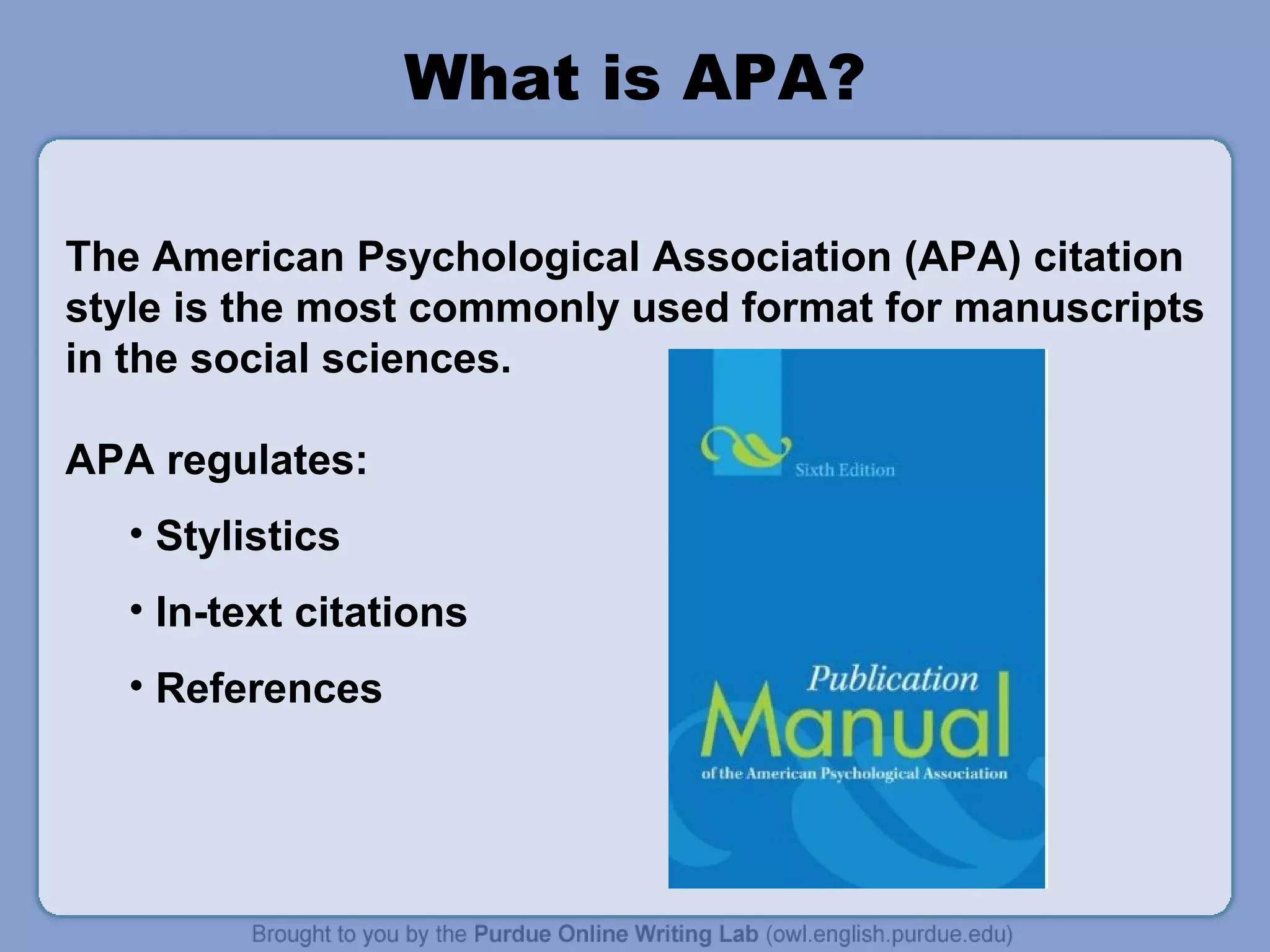 APA Style Presentation | PPT