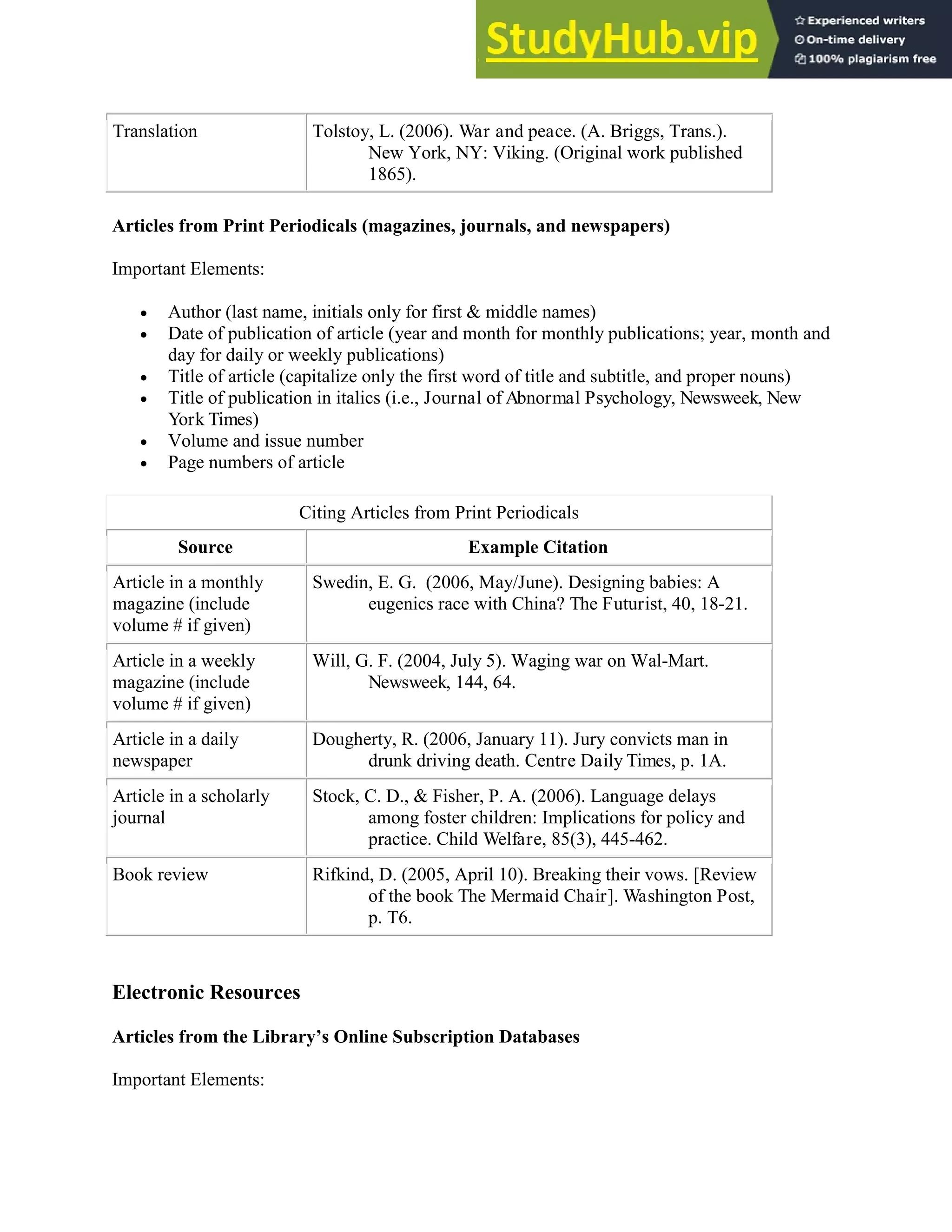 APA Quick Citation Guide | PDF APA Quick Citation Guide | PDF