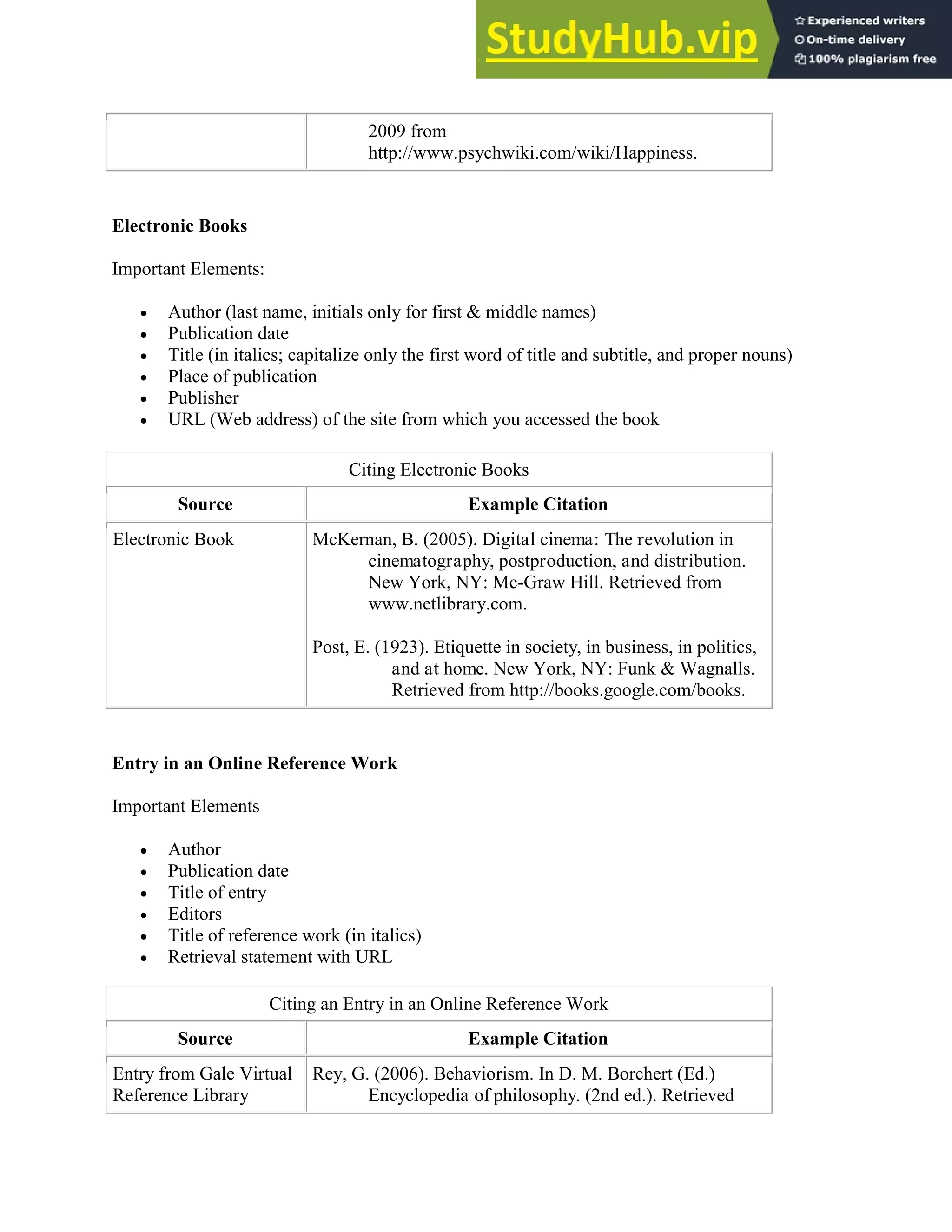 APA Quick Citation Guide | PDF | Business | Business and Finance