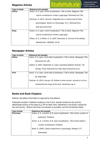 APA Quick Reference | PDF