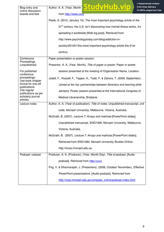 APA Quick Reference | PDF