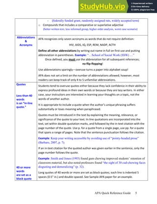 APA Quick Reference Guide | PDF