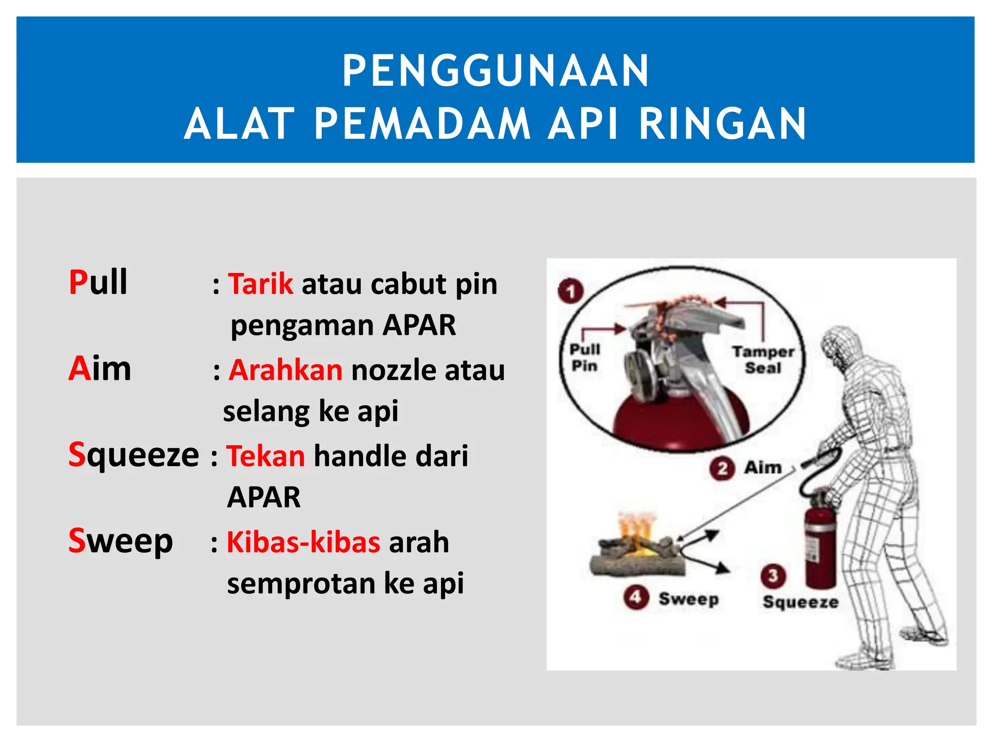 Alat pemadam api ringan point penggunaan alat pemadam | PDF