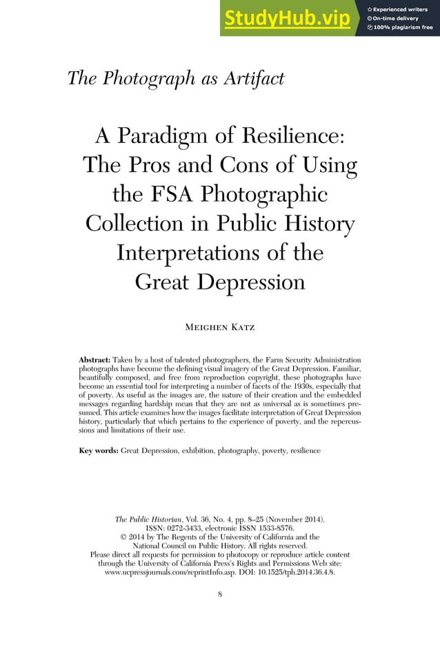 A Paradigm Of Resilience The Pros Cons Of Using The FSA Photographic ...