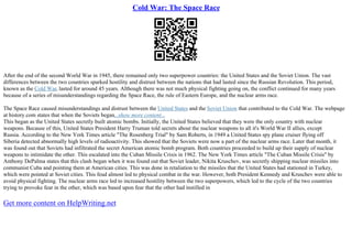 A Paragraph On The Space Race | PPT