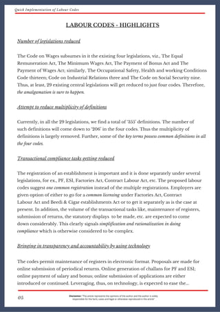 Suggestions to implement the proposed Labour Codes | PDF