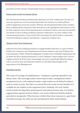 Suggestions to implement the proposed Labour Codes | PDF