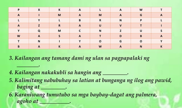 Ap aralin 8 ang kinalaman ng klima sa mga uri ng pananim at hayop sa pilipinas | PPTX