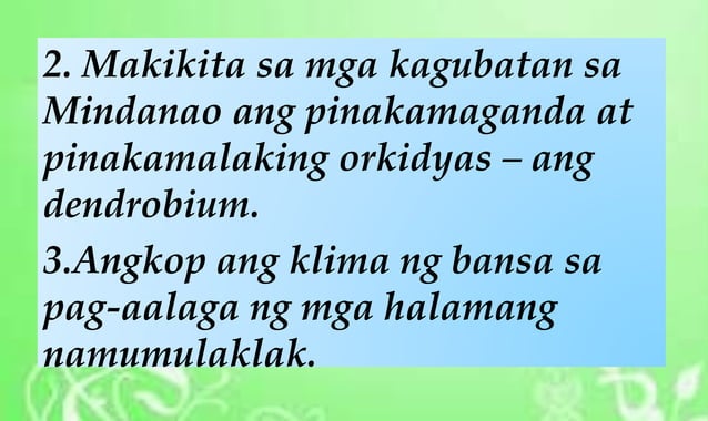Ap aralin 8 ang kinalaman ng klima sa mga uri ng pananim at hayop sa pilipinas | PPTX