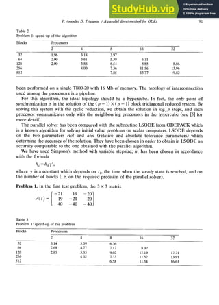 A Parallel Direct Method For Solving Initial Value Problems For Ordinary Differential Equations ...