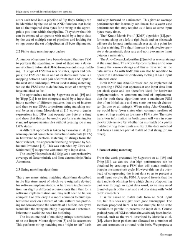 A Parallel String Matching Engine For Use In High Speed Network Intrusion Detection Systems Pdf