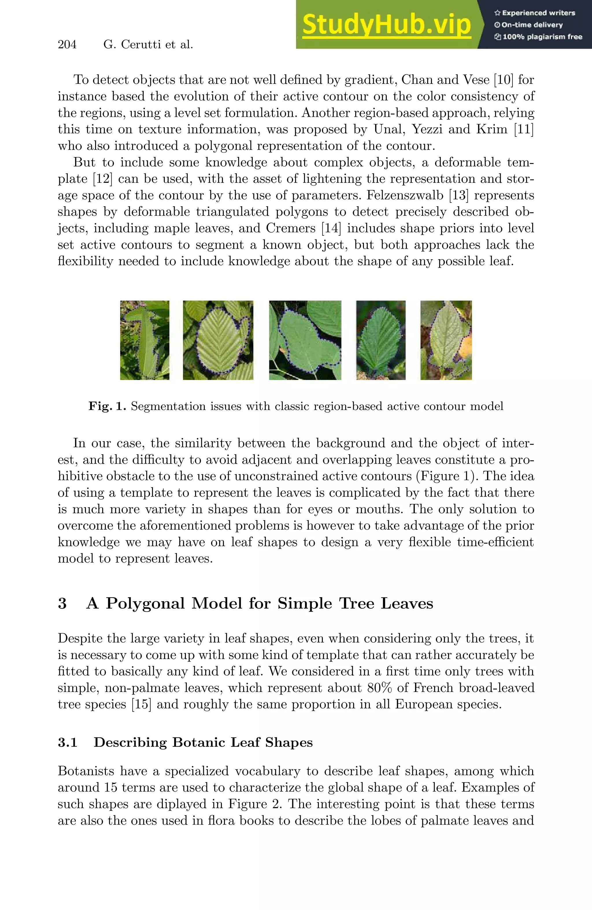 A Parametric Active Polygon For Leaf Segmentation And Shape Estimation