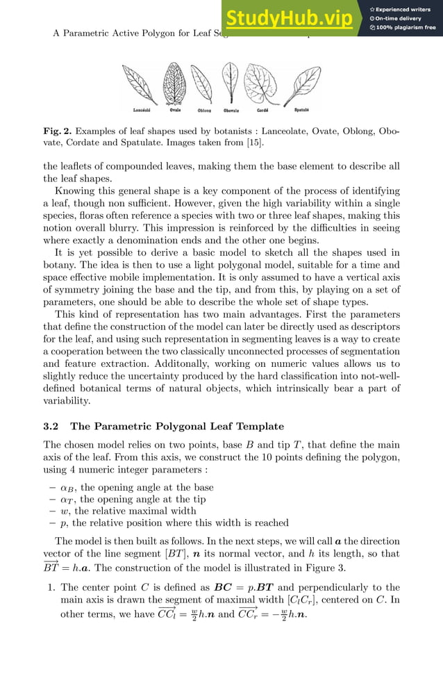 A Parametric Active Polygon For Leaf Segmentation And Shape Estimation