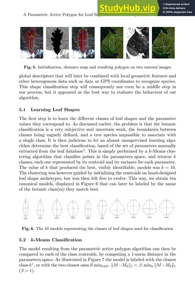 A Parametric Active Polygon For Leaf Segmentation And Shape Estimation