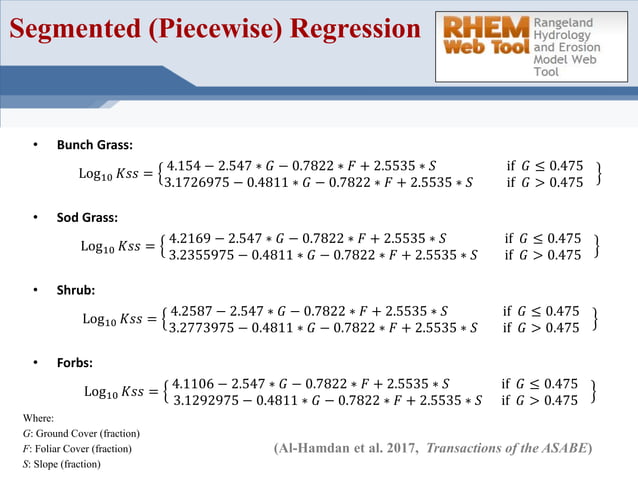 A Parametrization Approach To Estimate Erodibility Ppt