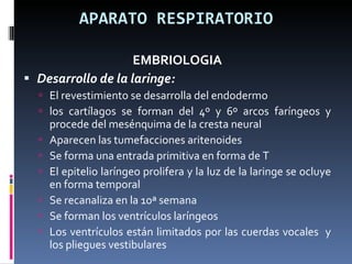 Aparato respiratorio embriologia | PPT