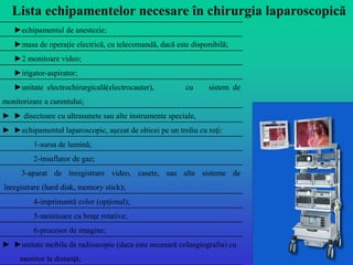 Aparatura si instrumentarul in chirurgia laparoscopica | PDF