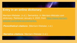 APA 7th Edition References | PPTX