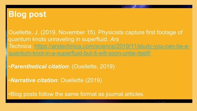 APA 7th Edition References | PPTX | Science