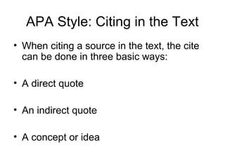APA referencing | PPT