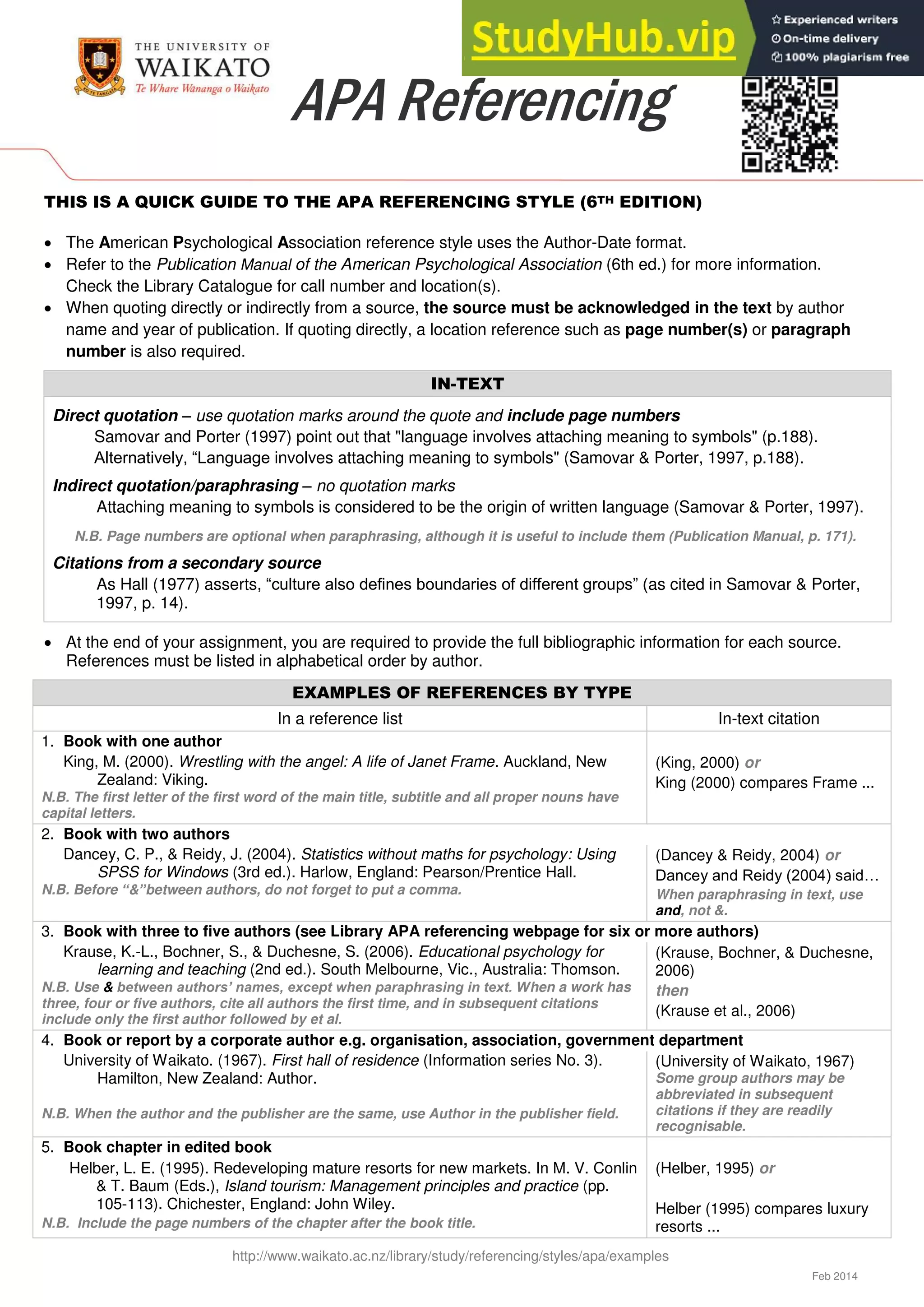 APA Referencing | PDF