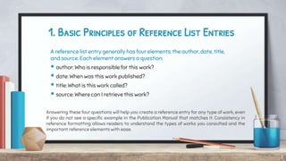 APA Referencing, English for Academic Purposes | PPTX