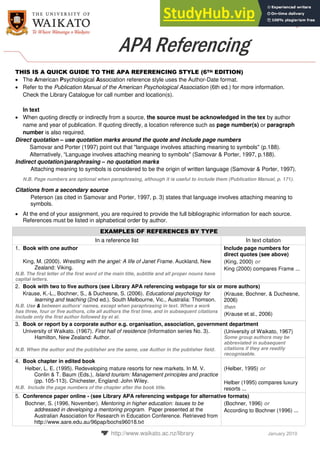 APA Referencing 6Th Ed | PDF