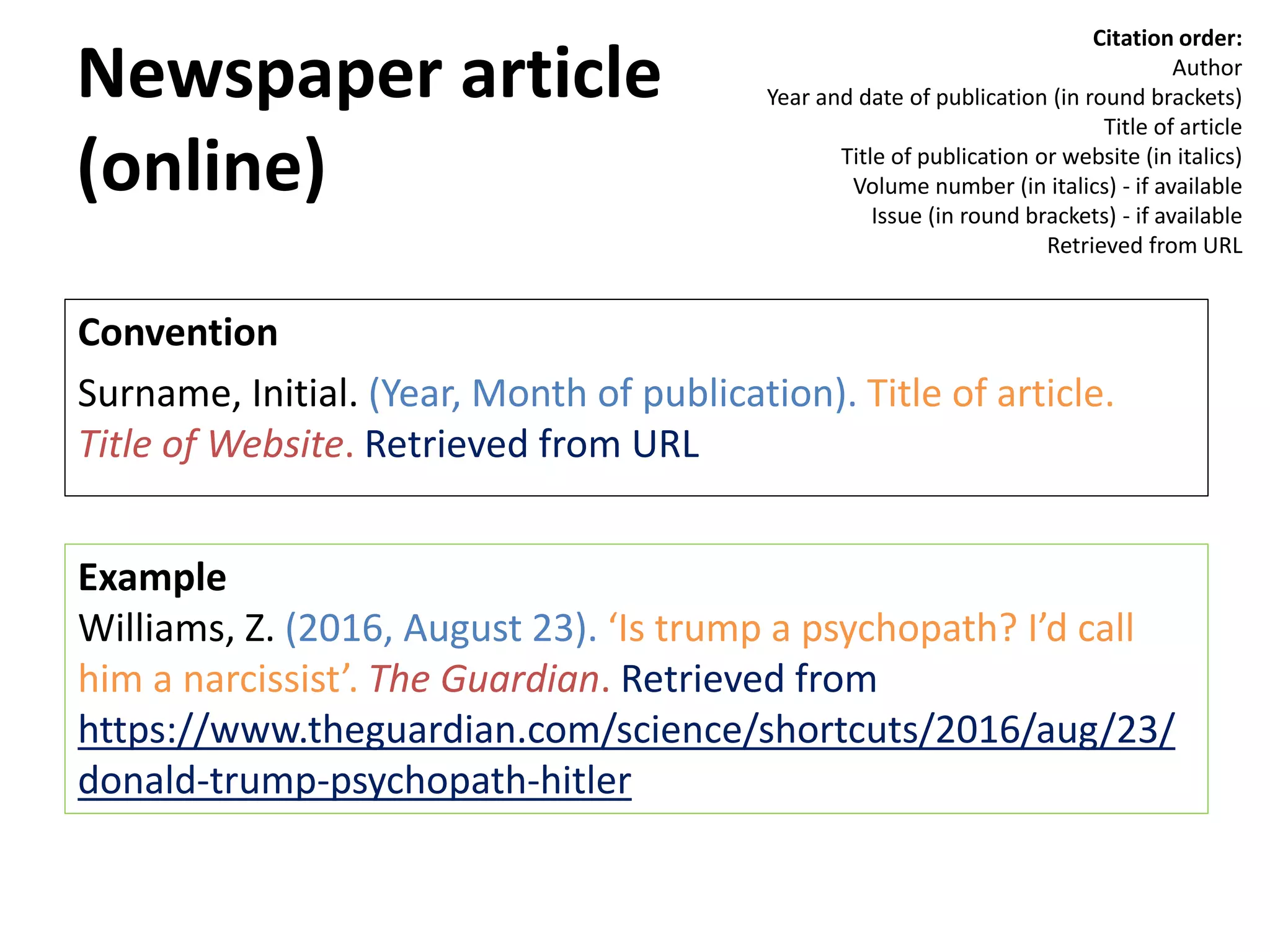 Apa referencing cheat sheet | PPTX
