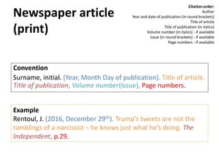 Apa referencing cheat sheet | PPTX