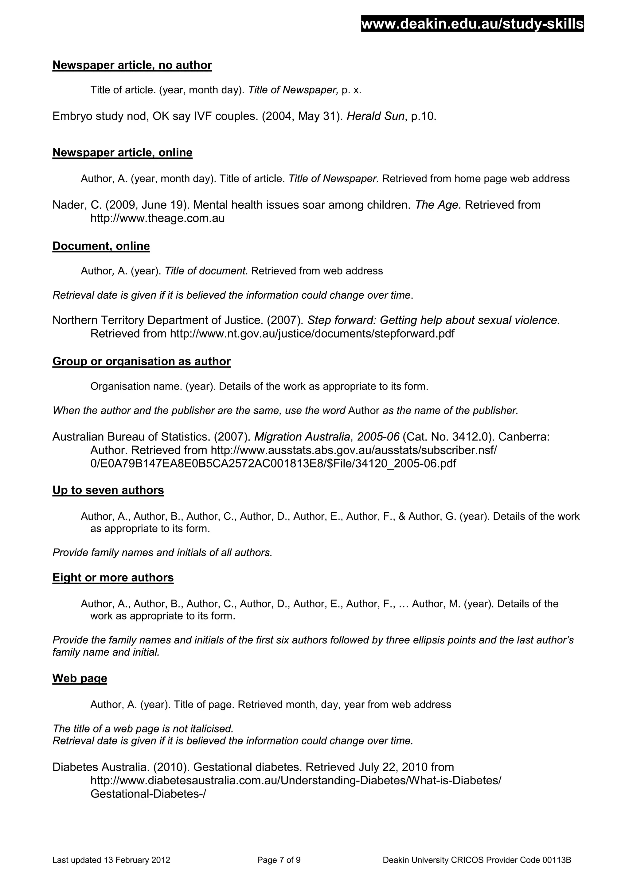 APA Reference Guide | PDF